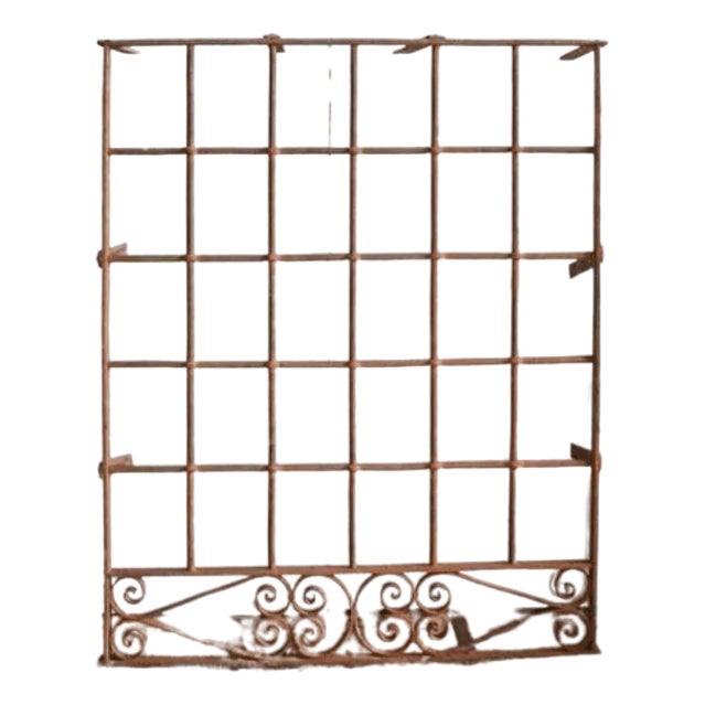 Antique Spanish Cast Iron Window Fence | Chairish