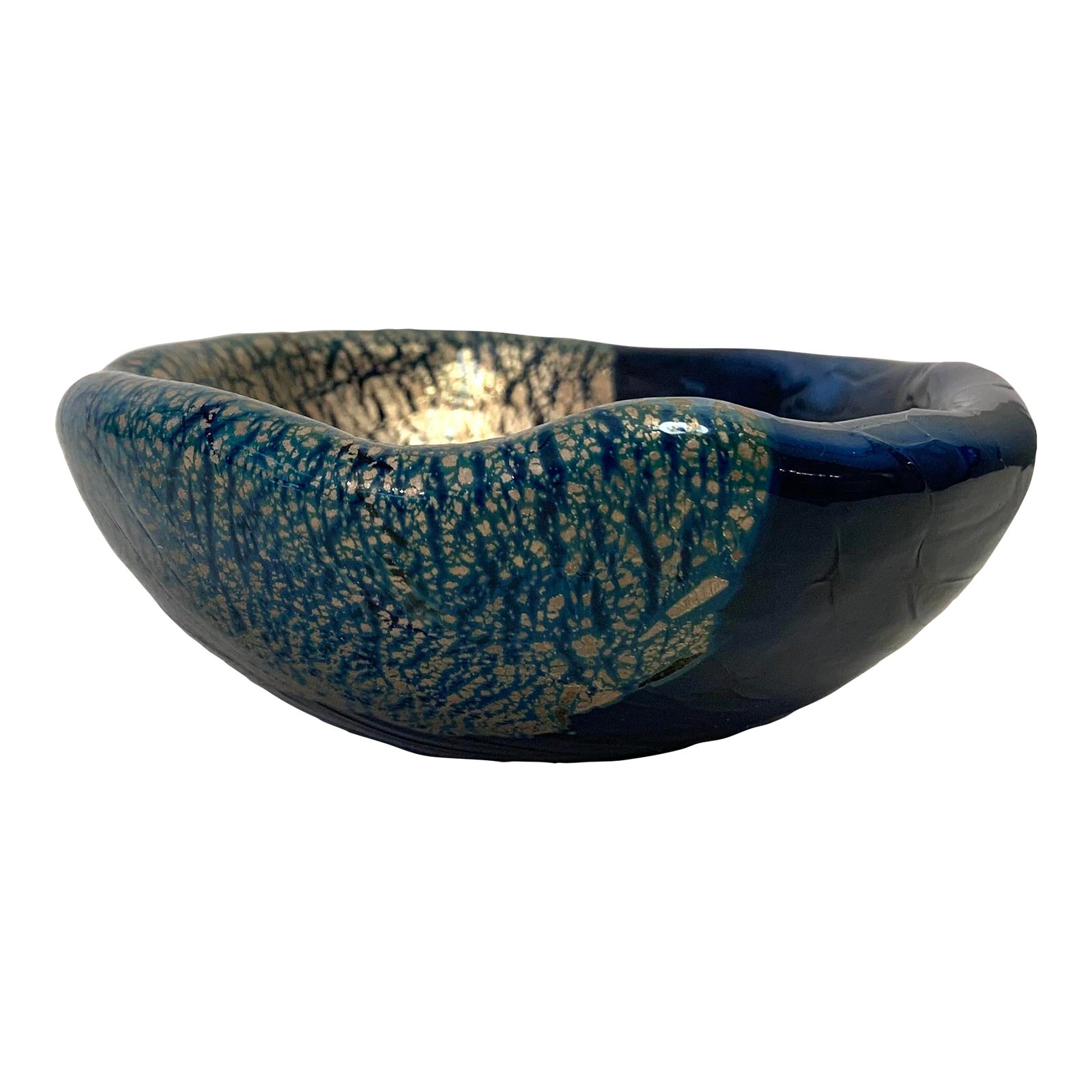 2015 Caleb Siemon Signed and Dated, Shades of Blue and Infused Silver ...