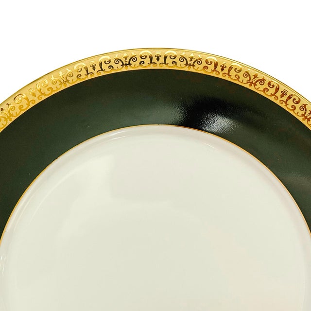 Vintage Royal Gallery Gold Buffet Dinner Plates With Black & 24k Gold ...