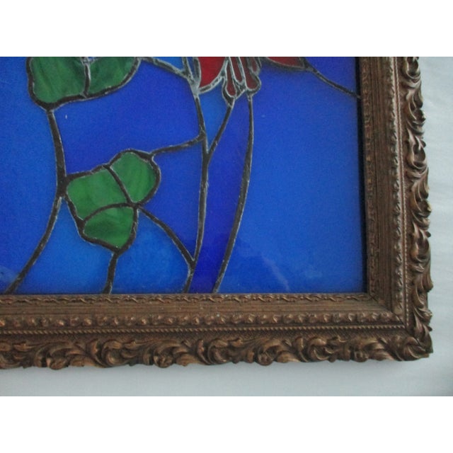 Plexiglass Hummingbird Window in Antique Gilded Wood Frame | Chairish