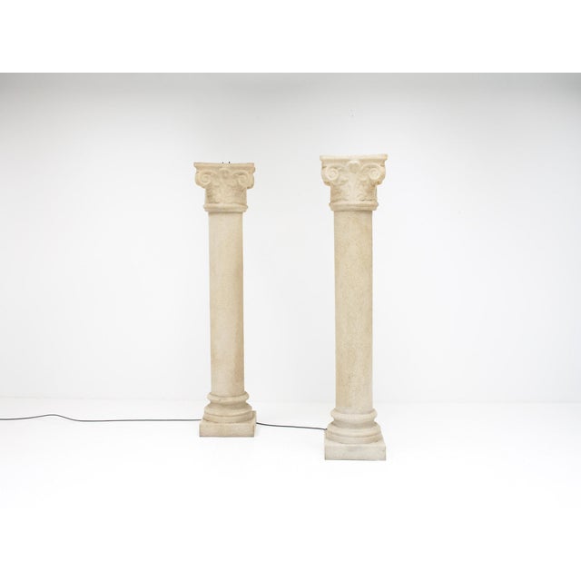 Column Lamps by Andre Cazenave for Singleton, Italy, 1970s, Set of 2 ...