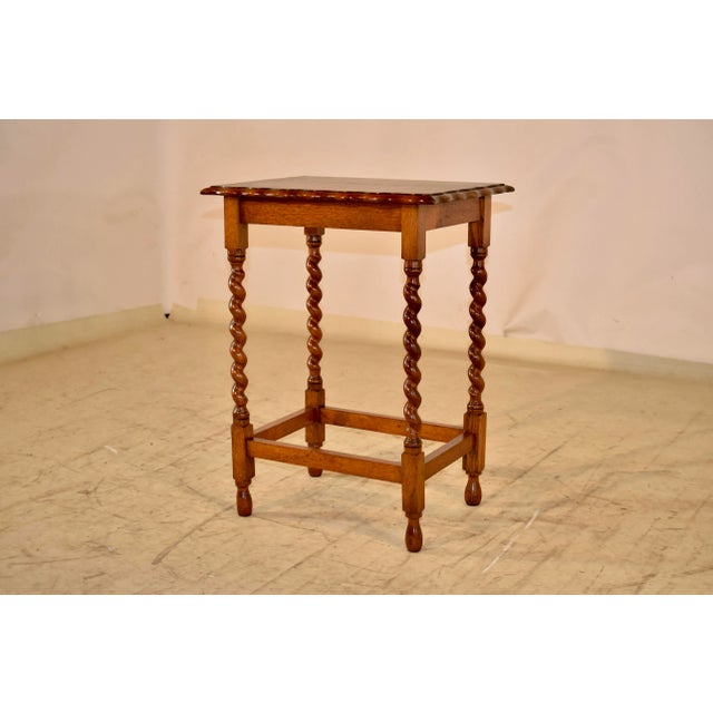 English Oak Side Table, Circa 1900 | Chairish