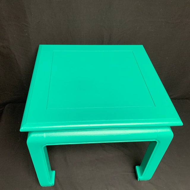1970s Ming Turquoise Side Table | Chairish