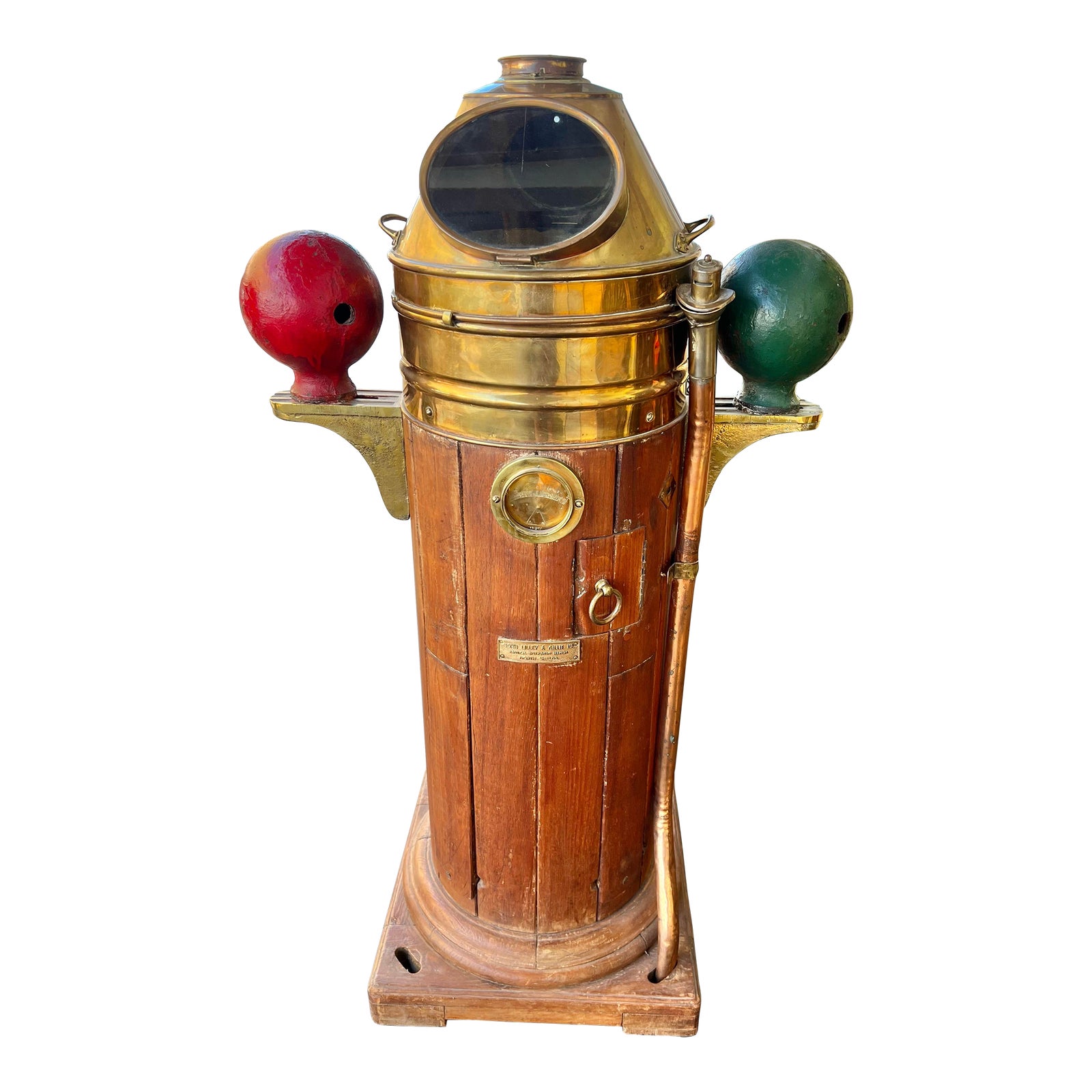 Vintage Binnacle Boat Compass by Lillet & Gillie Ltd in England | Chairish