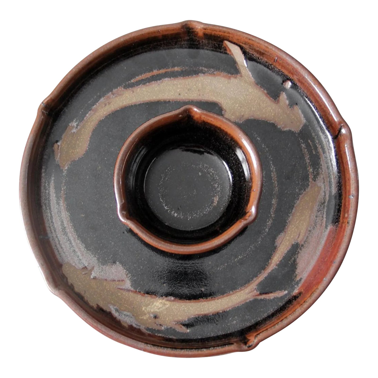 Vintage Studio Pottery Serving Platter | Chairish