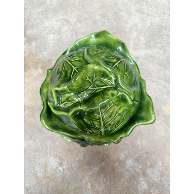 1970s Vintage Holland Mold Cabbage Ware Green Ceramic Tureen With Plate ...