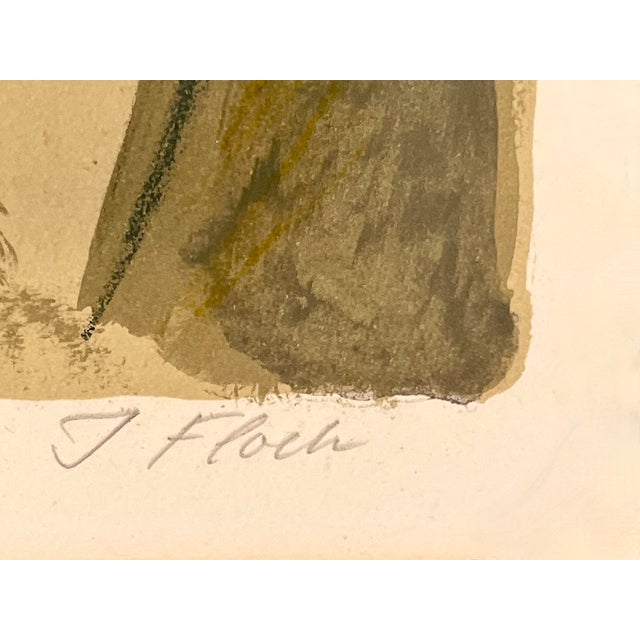 Modernist Josef Floch (1895-1977) "Studio With Flowers 1958)", Signed and Numbered | Chairish