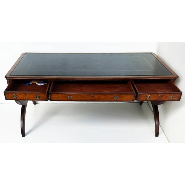 Baker, Knapp & Tubbs Hl Holland X-Leg Writing Desk, Leather Top With ...