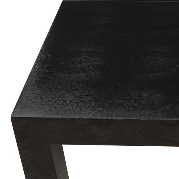 Faux Black Lizard Expandable Games Table | Chairish