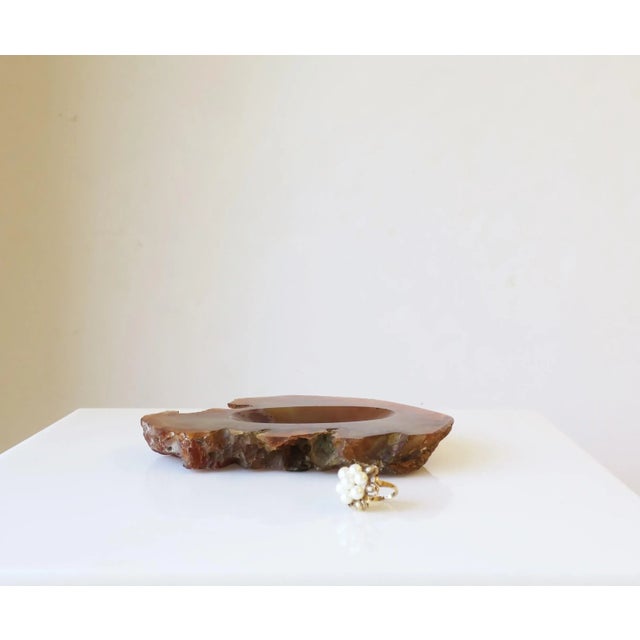 Italian Agate Onyx Marble Vide-Poche Catchall | Chairish