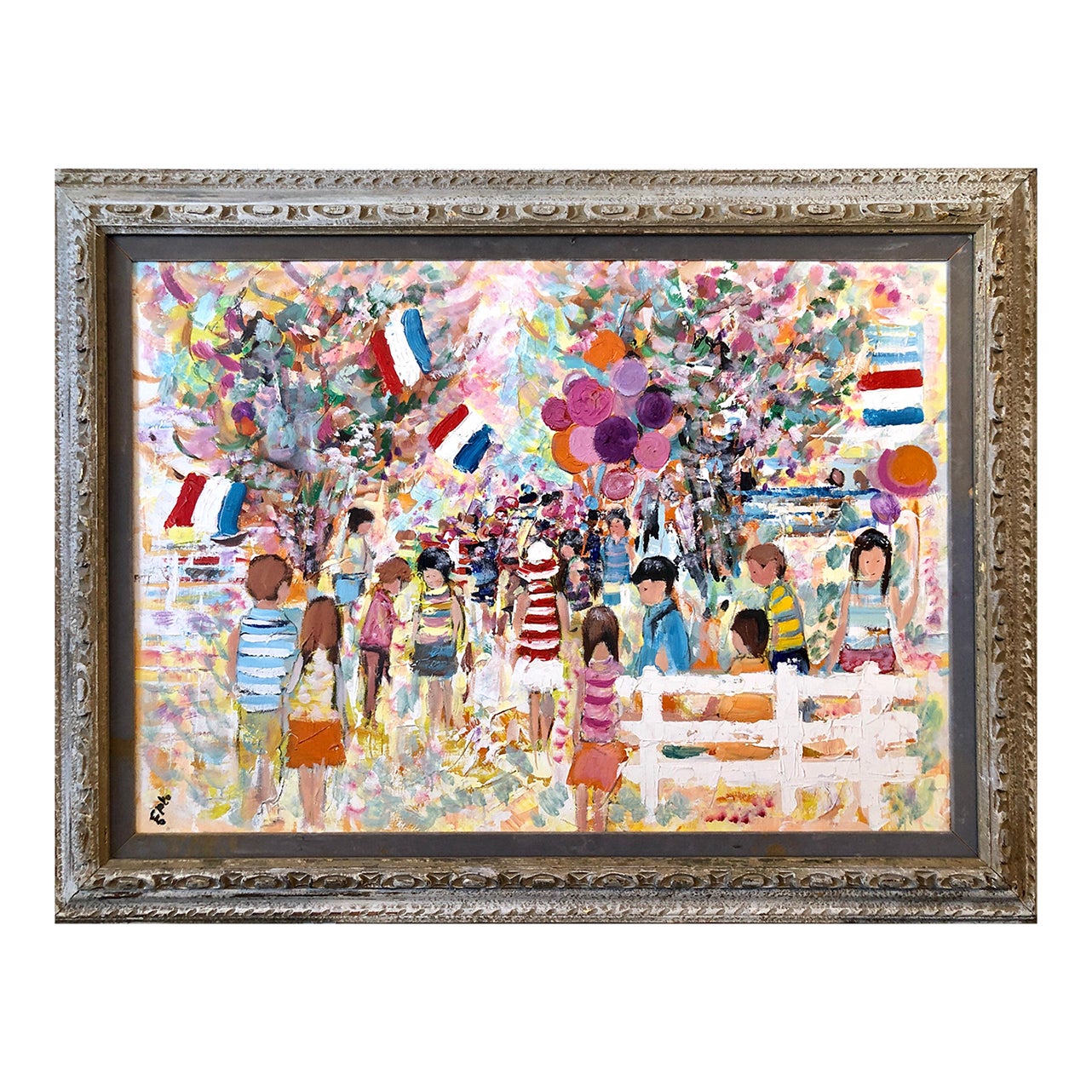 Willering Epko Fauvist Expressionist Oil Painting of Kids with Balloons ...