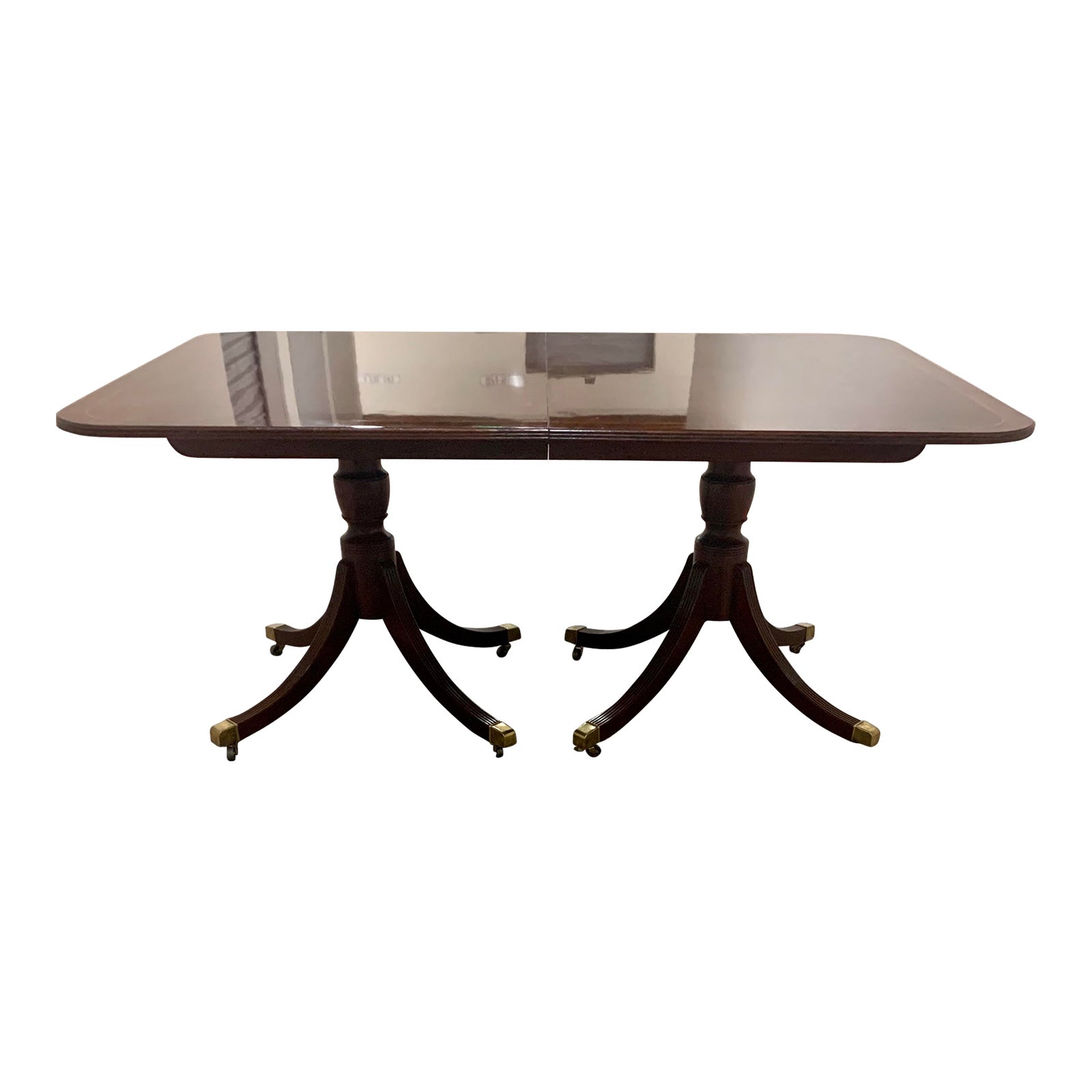 Baker Dining Table Inlaid Charleston Historical Collection Vintage | Chairish