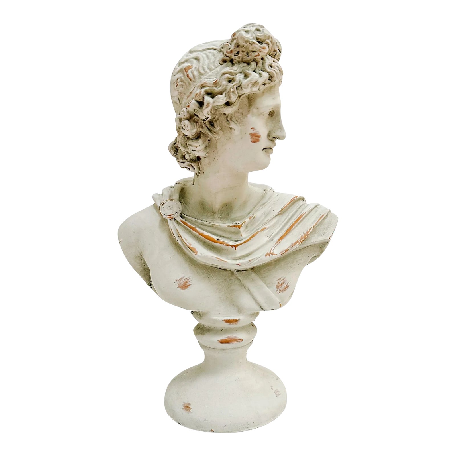 Cast Terracotta Bust of Apollo Belvedere | Chairish