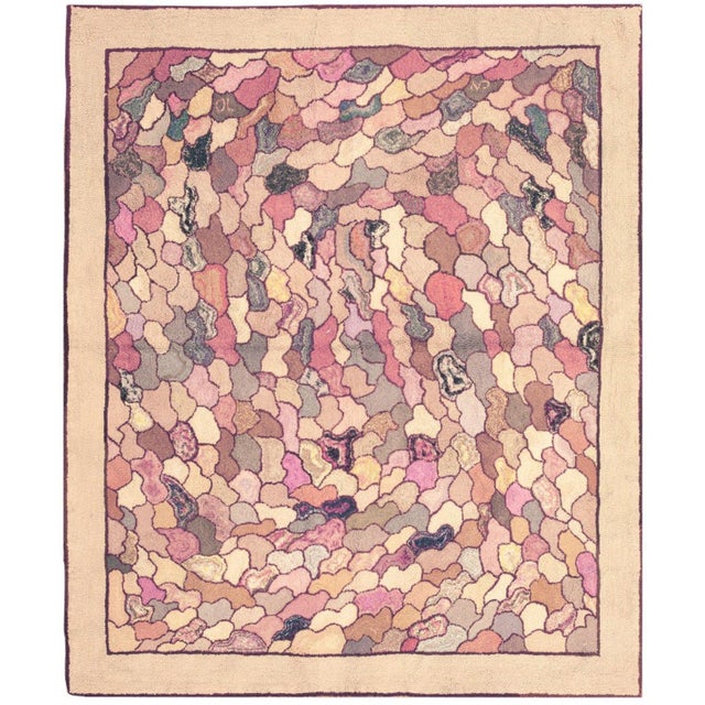 1950s Vintage American Hooked Rug | Chairish