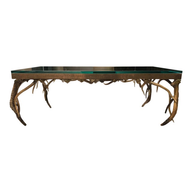 Modern Bronze Deer Antler Coffee Table Manner of Anthony Redmile | Chairish