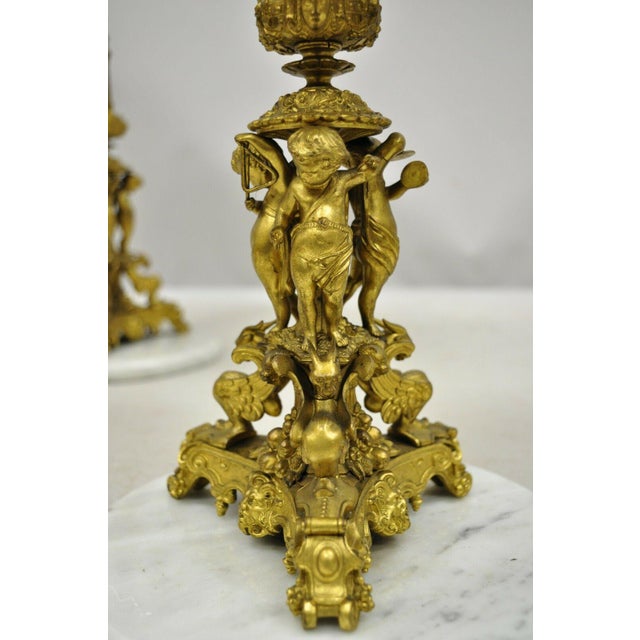 Antique Small Bronze and Marble Figural Italian Renaissance Side Tables ...