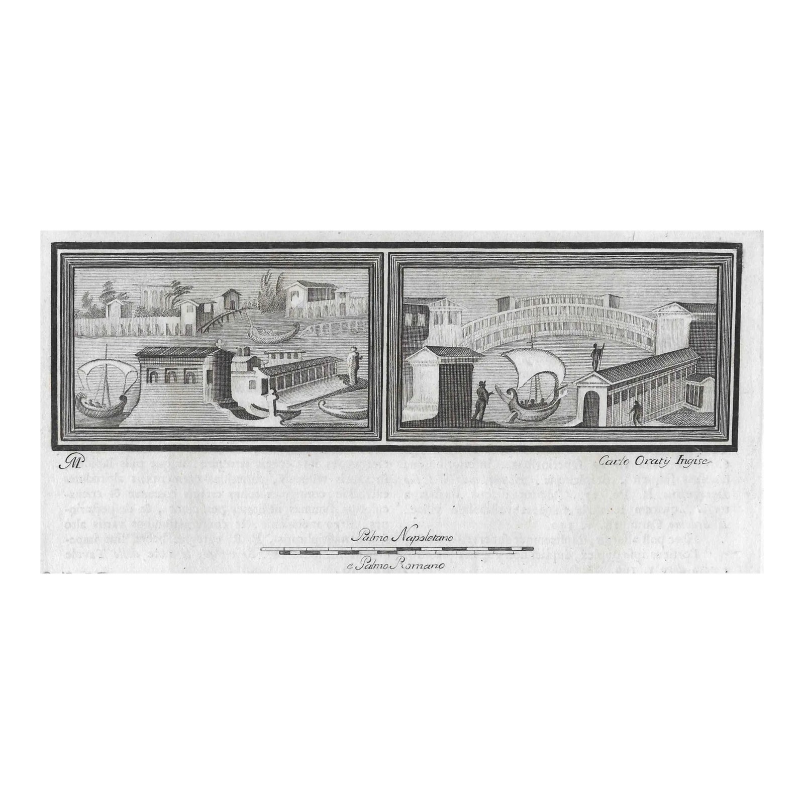 18th Century Italian City Scene Engraving | Chairish