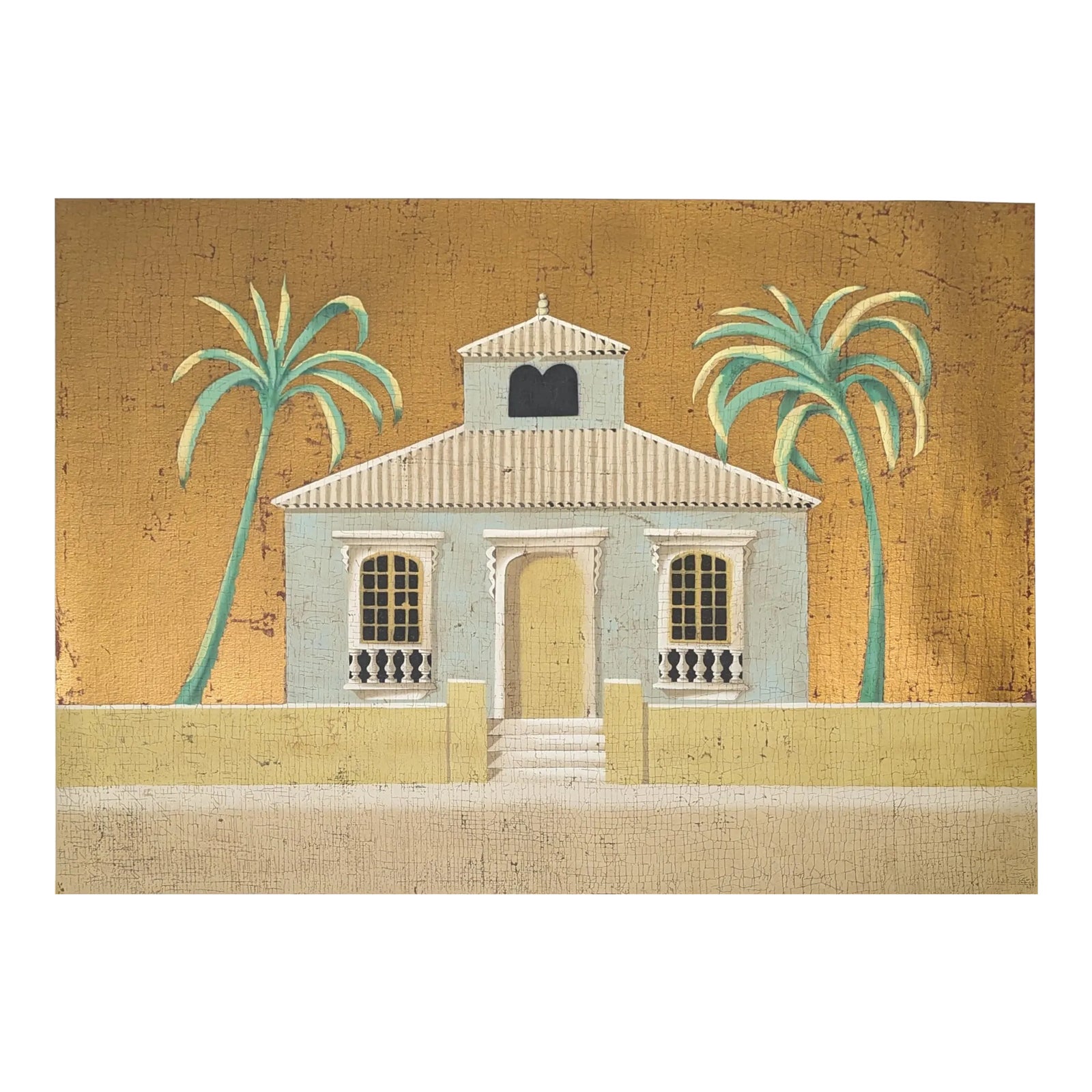 Screen Print of Gulf Coast House by Artist Jacques Lamy | Chairish