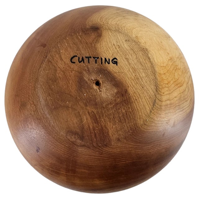 Hand Turned Walnut Centerpiece Wood Salad Bowl W/ Utensils 11.25 ...