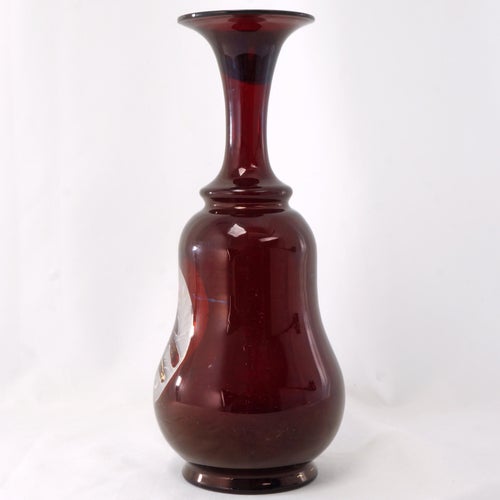 bohemian ruby vase