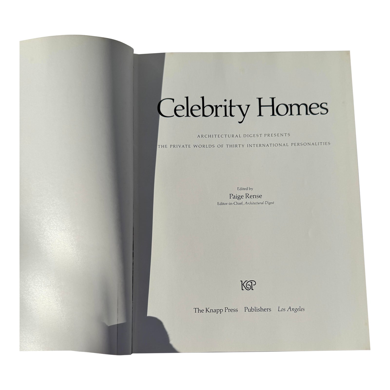 1977 “Celebrity Homes” by Architectural Digest, First Edition Book ...