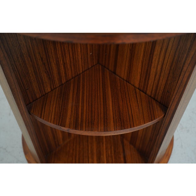 Round Modern Design Revolving Bookcase Lamp Table | Chairish