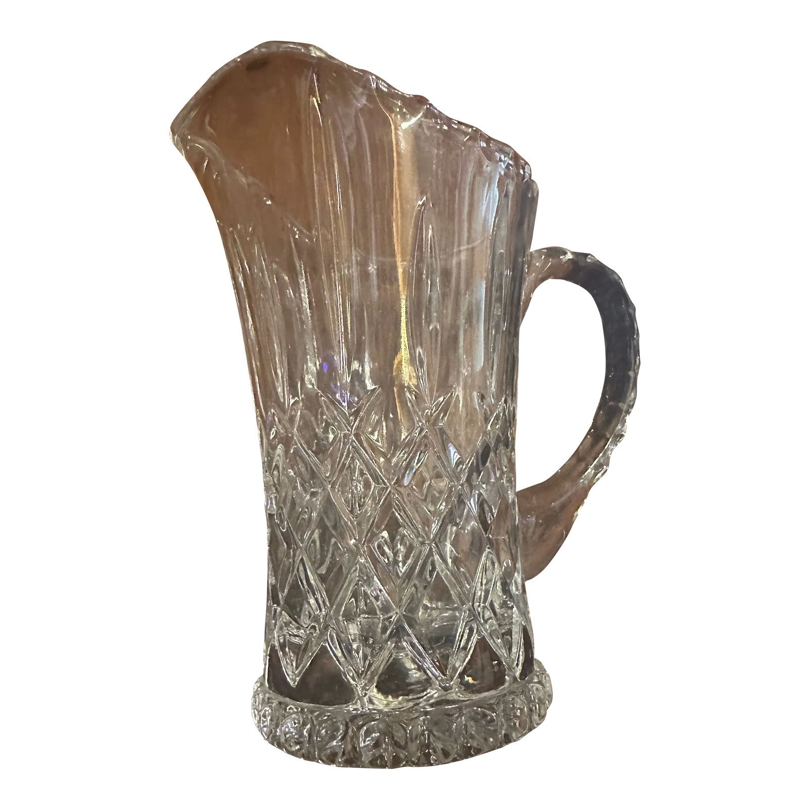 Late 20th Century Gorham Crystal King Edward Pitcher | Chairish