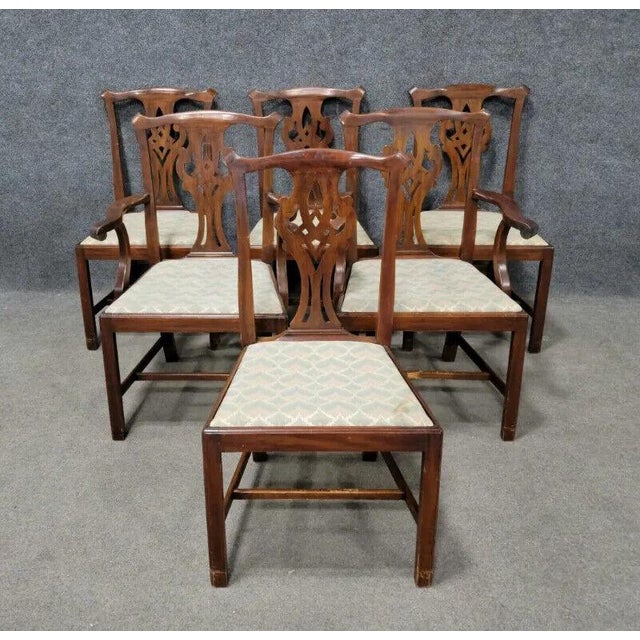 Henkel Harris Mahogany Dining Room Chairs Model 101 - Set of 6 | Chairish