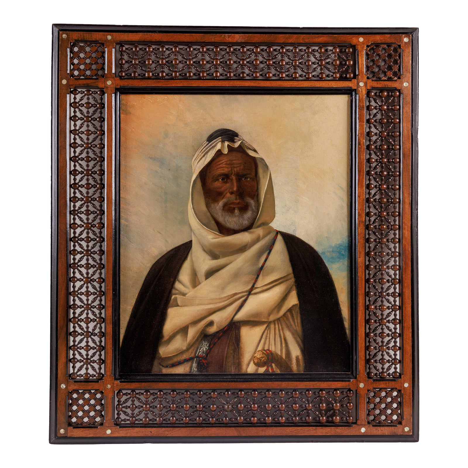 19th Century Portrait Painting of "A Moorish Chief" | Chairish