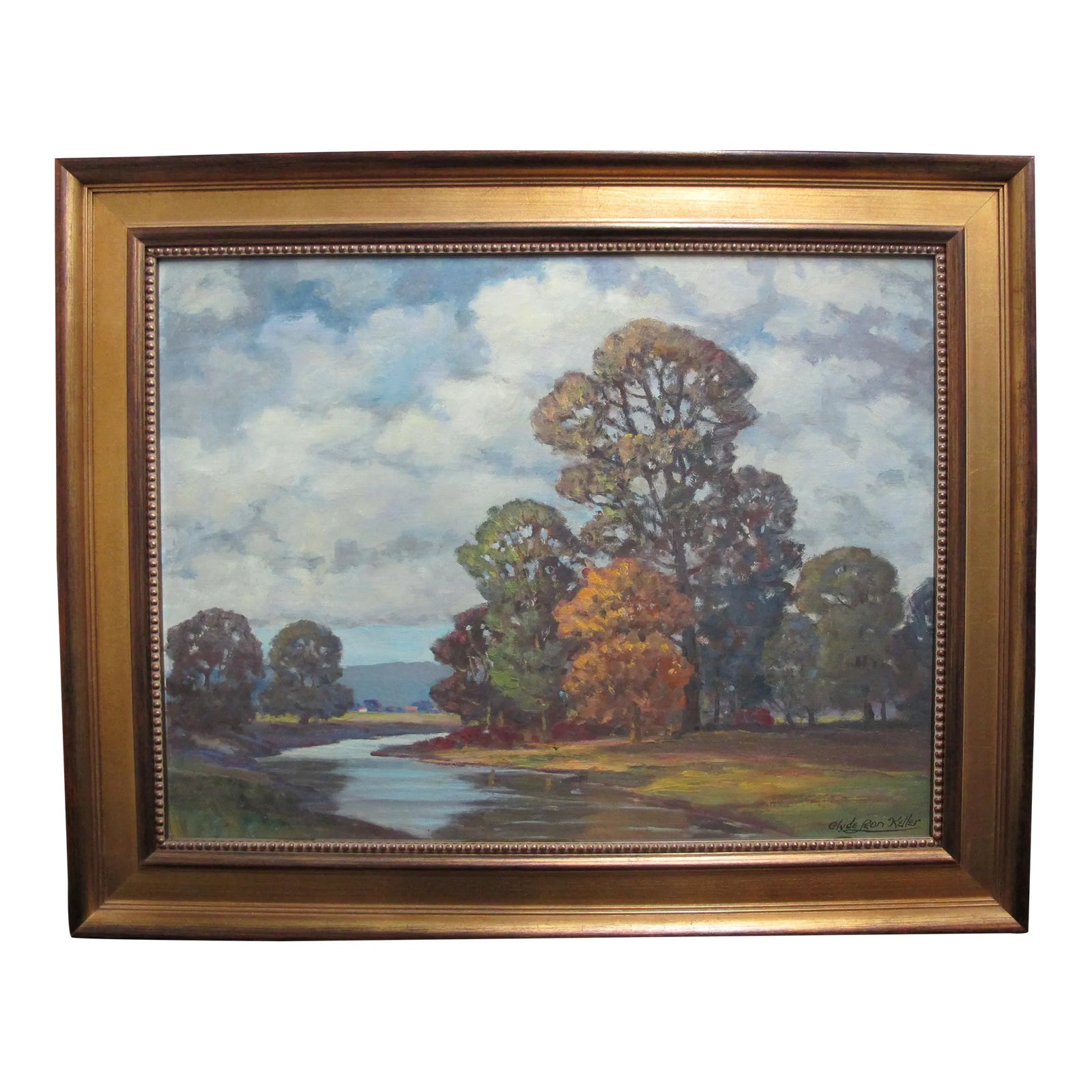 Clyde Leon Keller Landscape October Afternoon Sauvies Island Oregon Oil ...