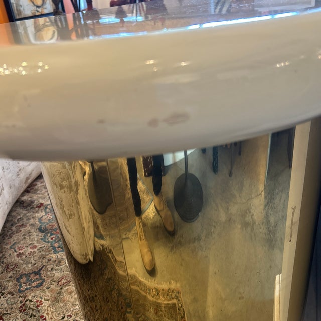 Brass and Bone - Colored Lacquer Four - Door Console/ Credenza | Chairish