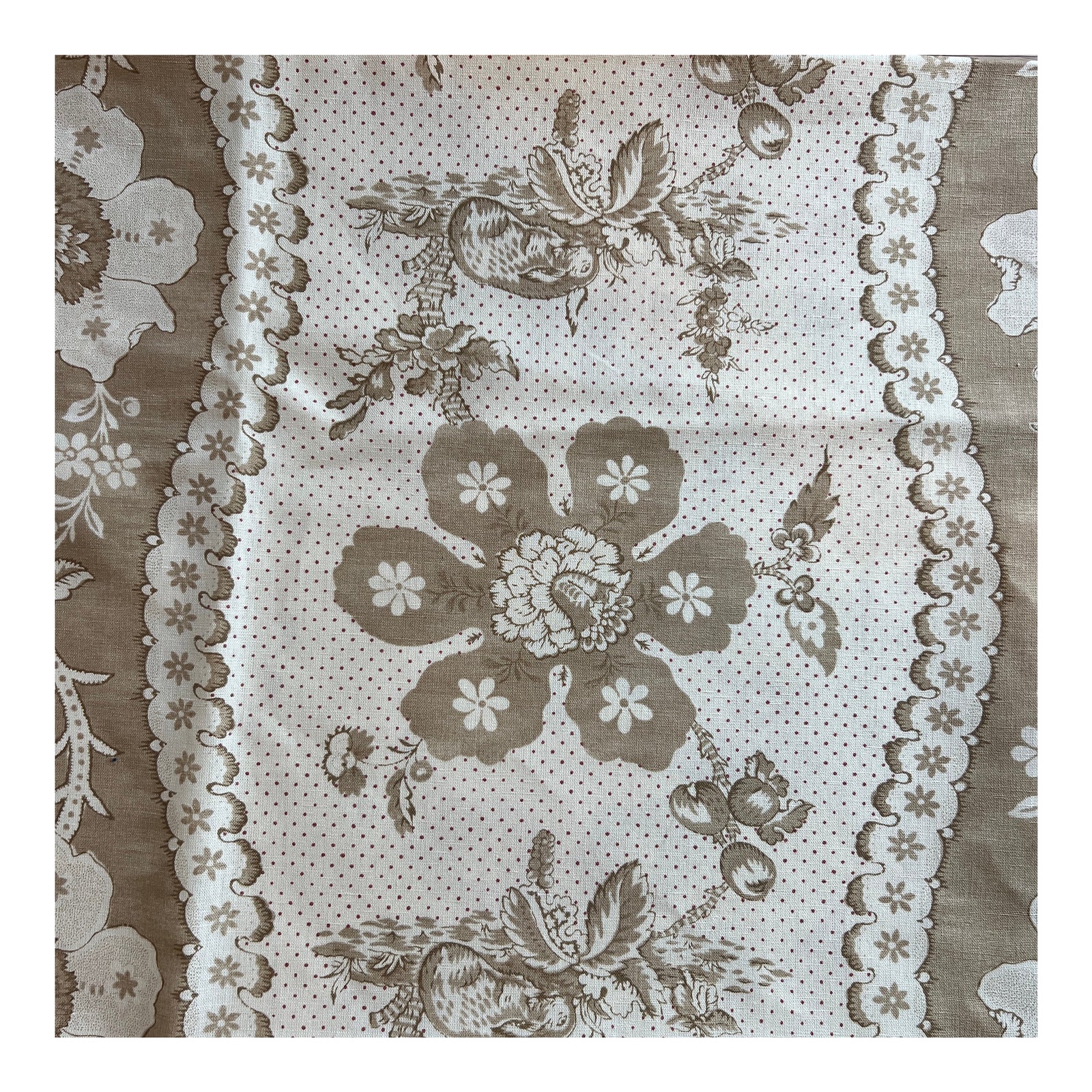 Nicholas Herbert Toile De Lapins Cotton Linen Fabric- 1 3/4 Yards ...