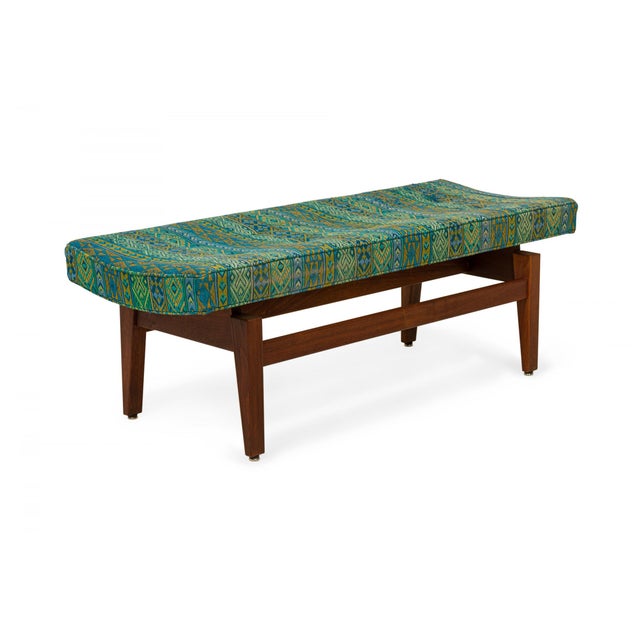Jens Risom Danish Mid-Century Blue and Green Southwestern Pattern ...