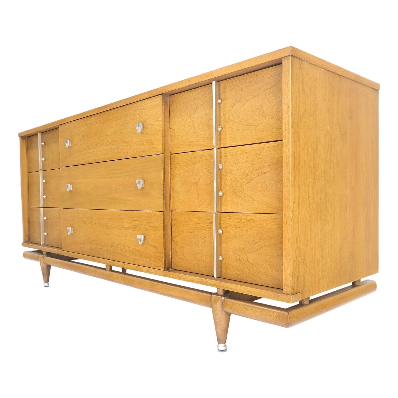 Kent Coffey Moderrn "Floating" 9 Drawers Pickled Mahogany Dresser ...
