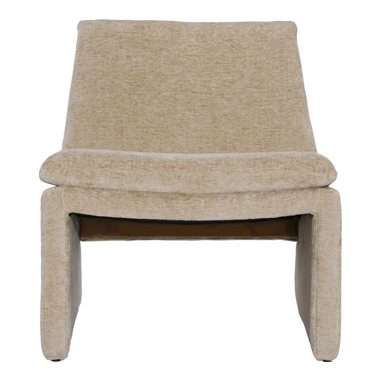 Taupe Chenille Easy Chair | Chairish