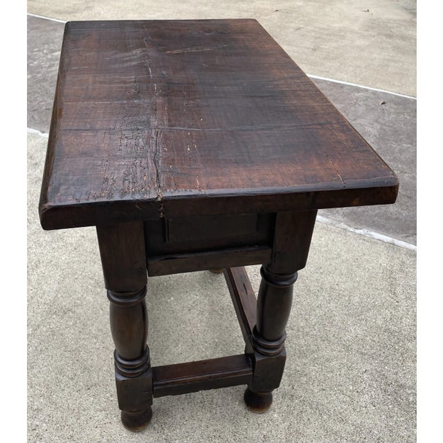 Antique 18th Century Spanish Solid Wood Library Alter Table | Chairish
