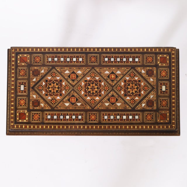 Diminutive Antique Inlaid Moroccan Games Table | Chairish