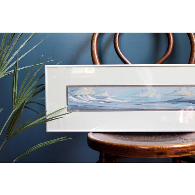 1980s "Purple Evening" Mountain Seascape Mixed-Media Drawing by Deborah ...