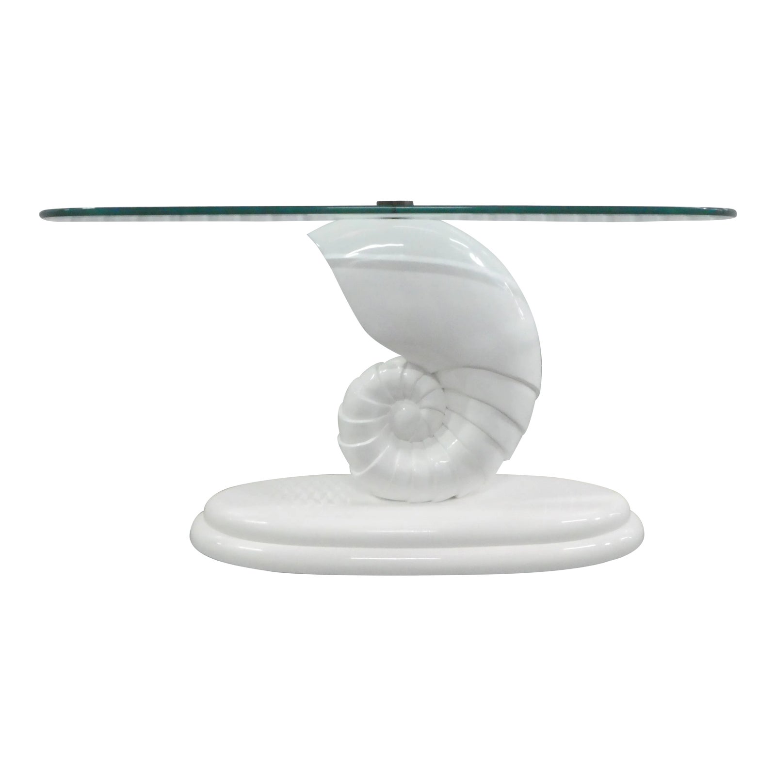 1970s Hollywood Regency Shell Console Table | Chairish