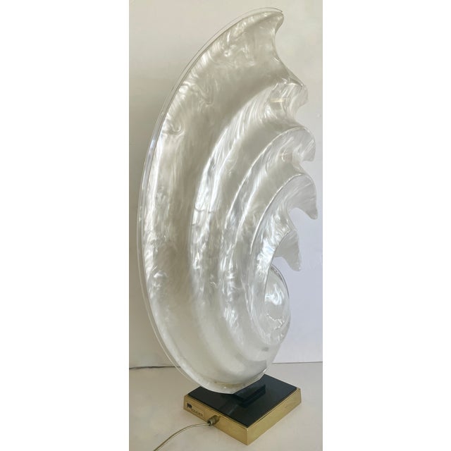 Large Sea Shell Table Lamp by Rougier | Chairish