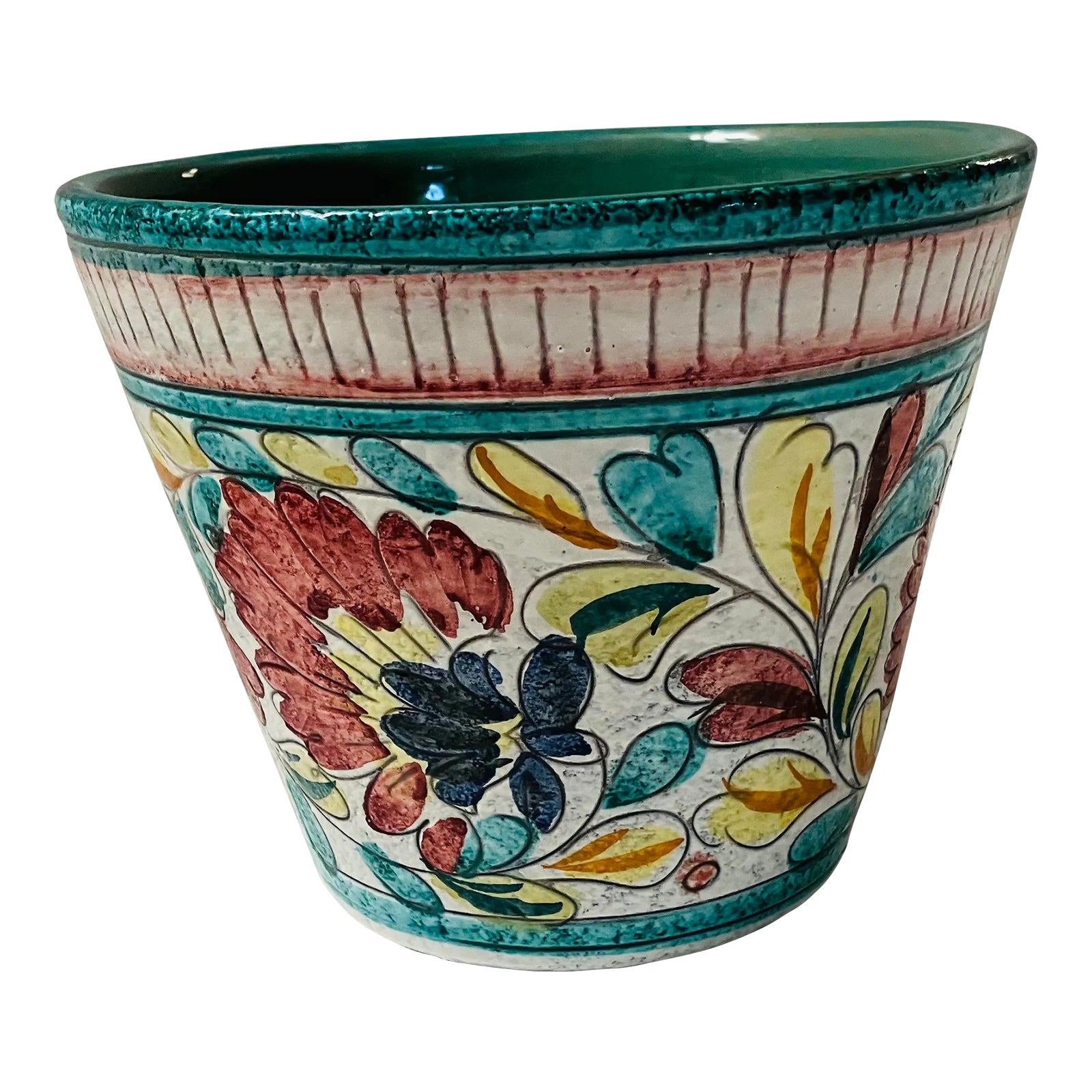 1950’s Italian Pottery Planter | Chairish