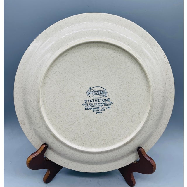 Mismatched Set of 5 Vintage Floral Stoneware Chop Plates or Extra Large ...