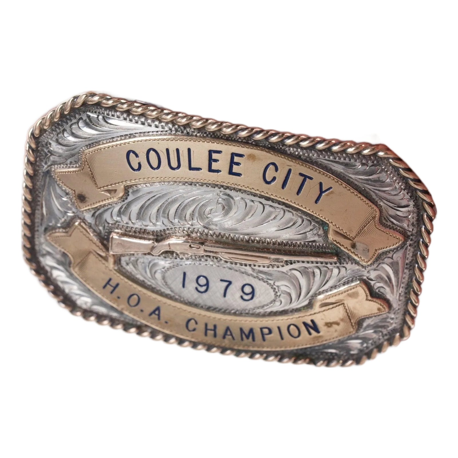 1979 Sterling silver Coulee City Colorado Skeet Shooting Trophy belt ...