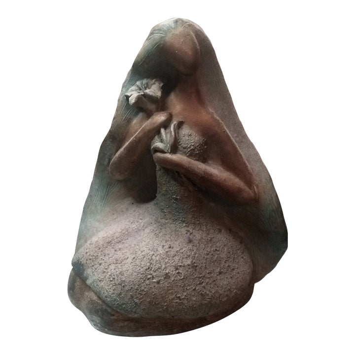 1950s Gorgeous Artist Signed Nolan Raku Figurine | Chairish
