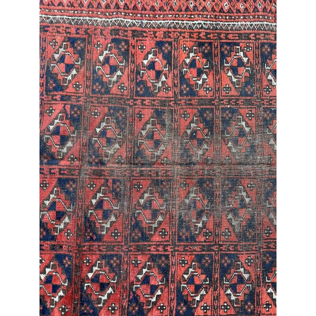 Antique Distressed Turkmen Rug, 1890s | Chairish