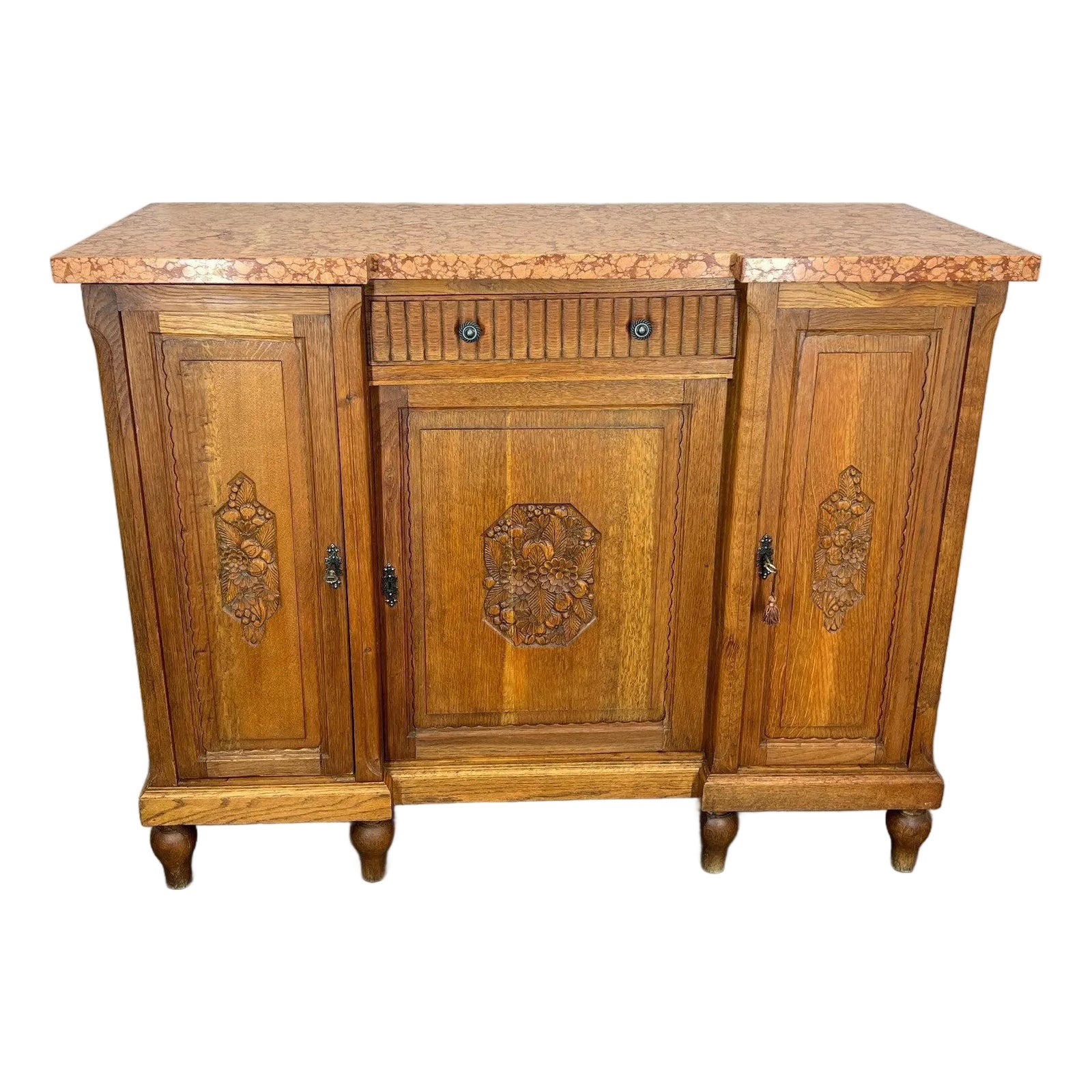 Antique French Marble Topped Chest of Drawers | Chairish