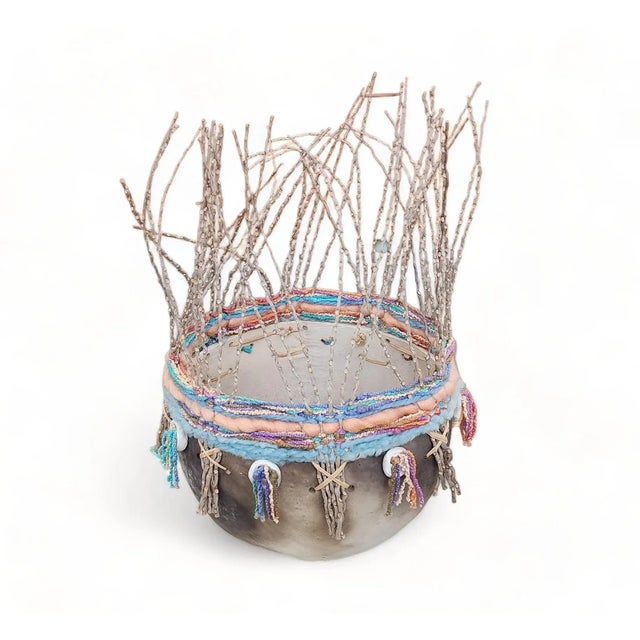 Funky Pottery N' Fiber Mixed Media Art Bowl by EMFrisch ~ Eileen & Mark ...