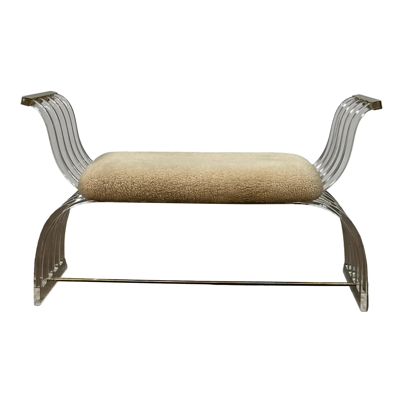 1960s Charles Hollis Jones Angel Wings Bench | Chairish