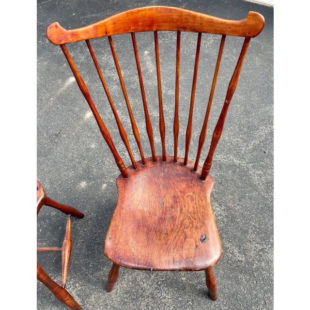 Early 19th Century Antique Fan Back Windsor Chairs - Set of 2 | Chairish