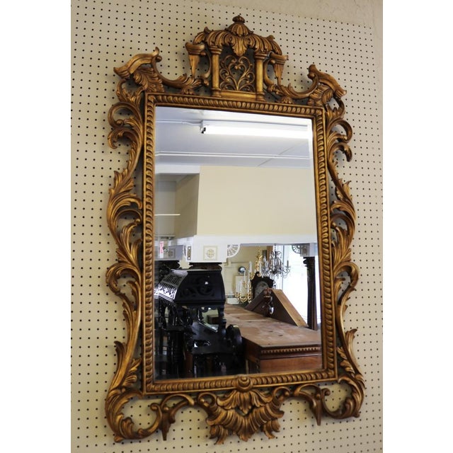 Rococo Style Gold Beveled Mirror | Chairish